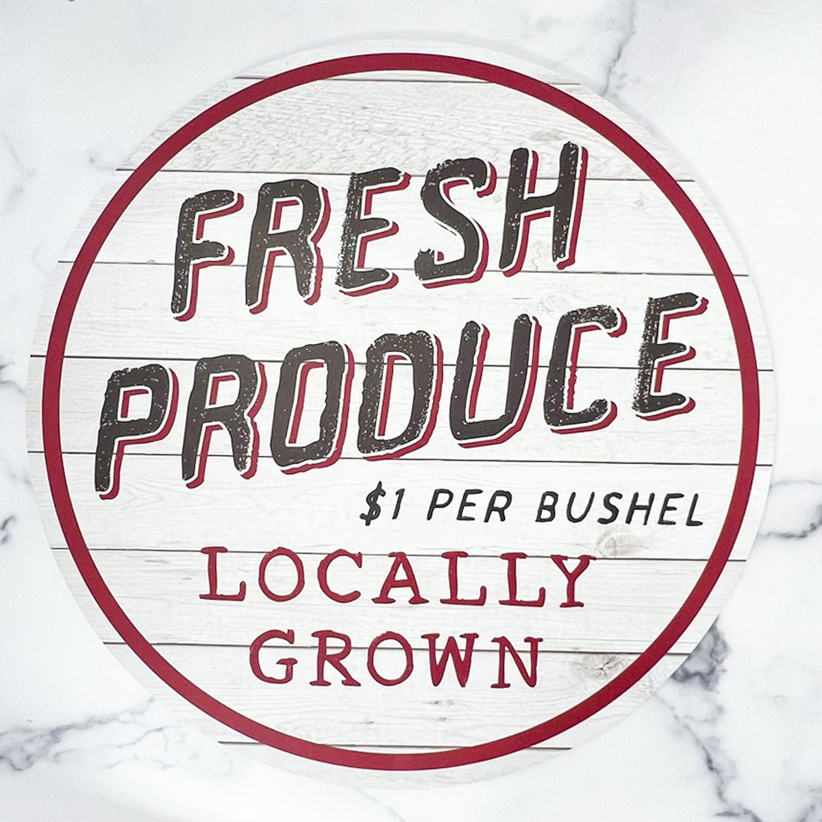 Fresh Produce Round Wall Sign – PaulaDeenShop.com